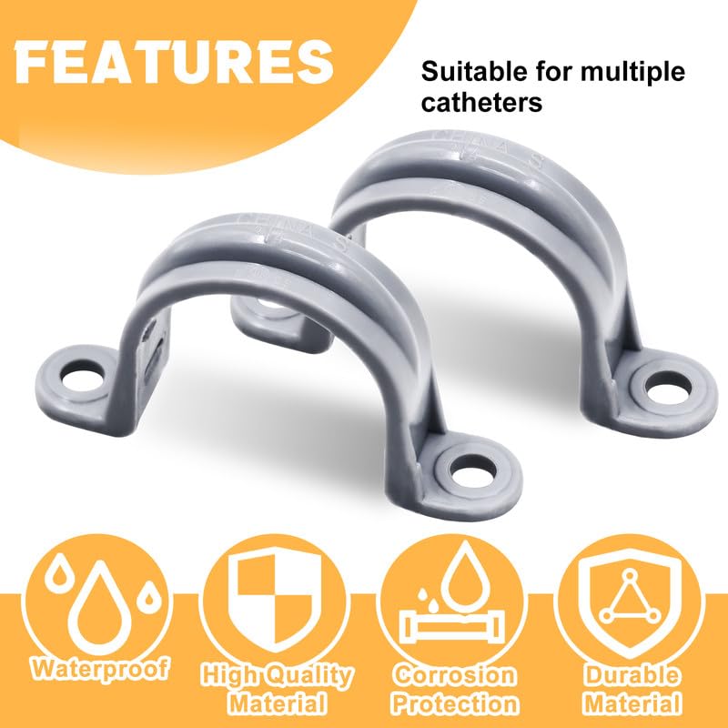 Snapklik.com : Wocloer 1/2 Inch PVC Pipe Straps, 2-Hole Conduit Strap ...