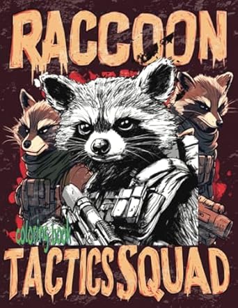 Amazon.com: RACCOON TACTICS SQUAD coloring book: 51 Full Pages Of ...
