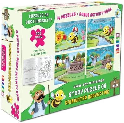Buy Educational Story-Based Puzzle Set for Kids | 4 Jigsaw Puzzles & 1 ...