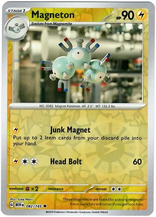Amazon.com: Pokemon - Magneton 082/165 - Pokemon 151 - Reverse Foil ...