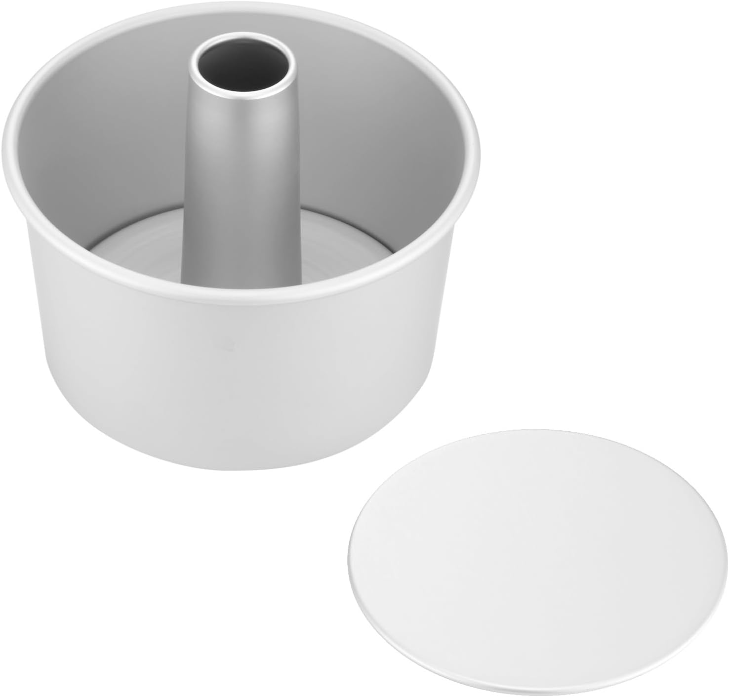 Amazon.com: Wilton Angel Food Cake Pan 7" x 4.5" - One Pack Silver ...