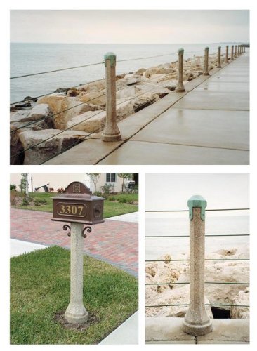 Washington Concrete Pole, 3.5' Tall, Sky gray, Direct Burial into soil ...