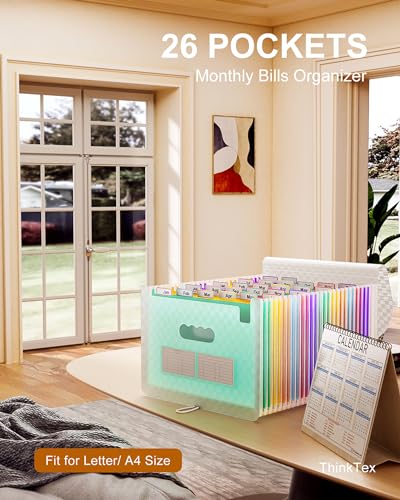 Snapklik.com : ThinkTex Accordian File Organizer, 26 Pockets Expanding ...