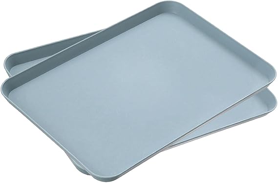 Amazon.com: LtyTz 2 Pack 10 x 14 Inch Plastic Tray Blue - Restaurant ...