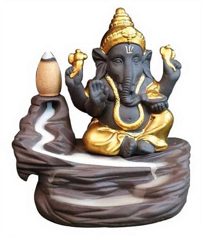 Ganesha Smoke Backflow Incense Dhoop Batti Holder Ganesh Dhoop Batti ...