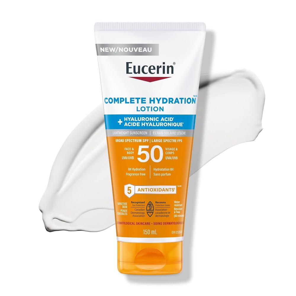 Eucerin Sun Complete Hydration Body & Face Sunscreen Lotion SPF 50 ...