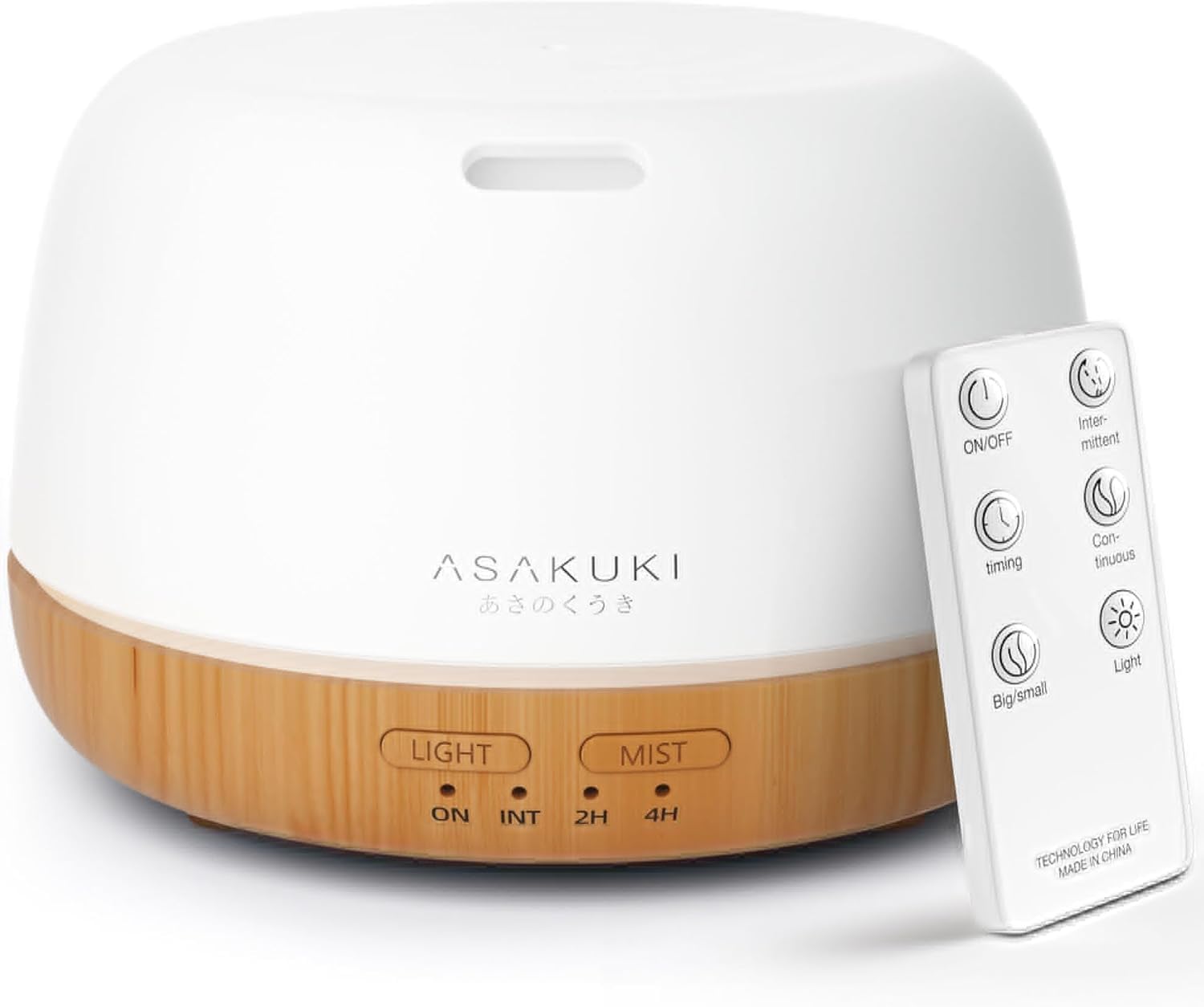 ASAKUKI Essential Oil Diffuser 300ml, Ultrasonic Humidifier with Remote ...