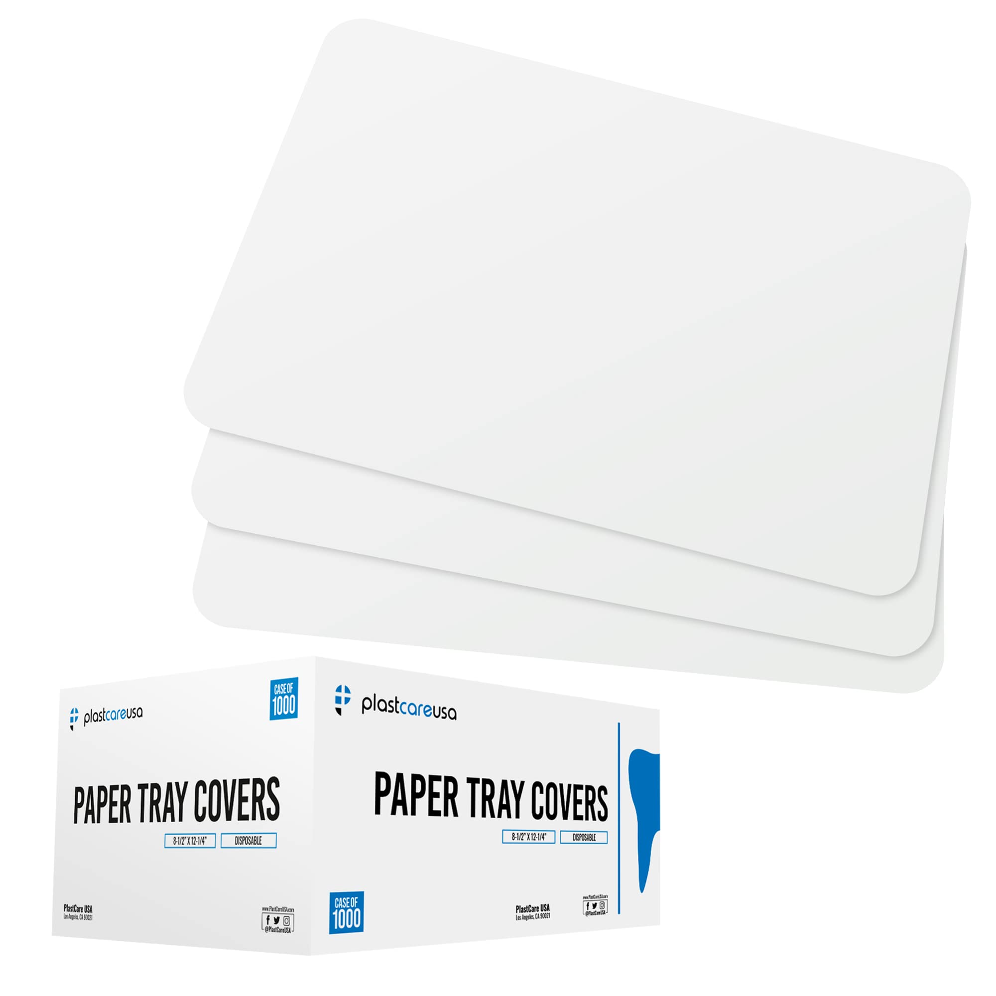 PlastCare USA White Disposable Tray Liners, Sanitary Covers for Size B ...