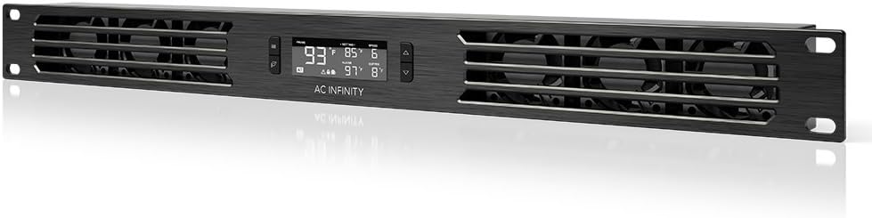 Amazon.com: Rockville RRF4 19" Rack Mount 4 Fan Cooling System with LED ...