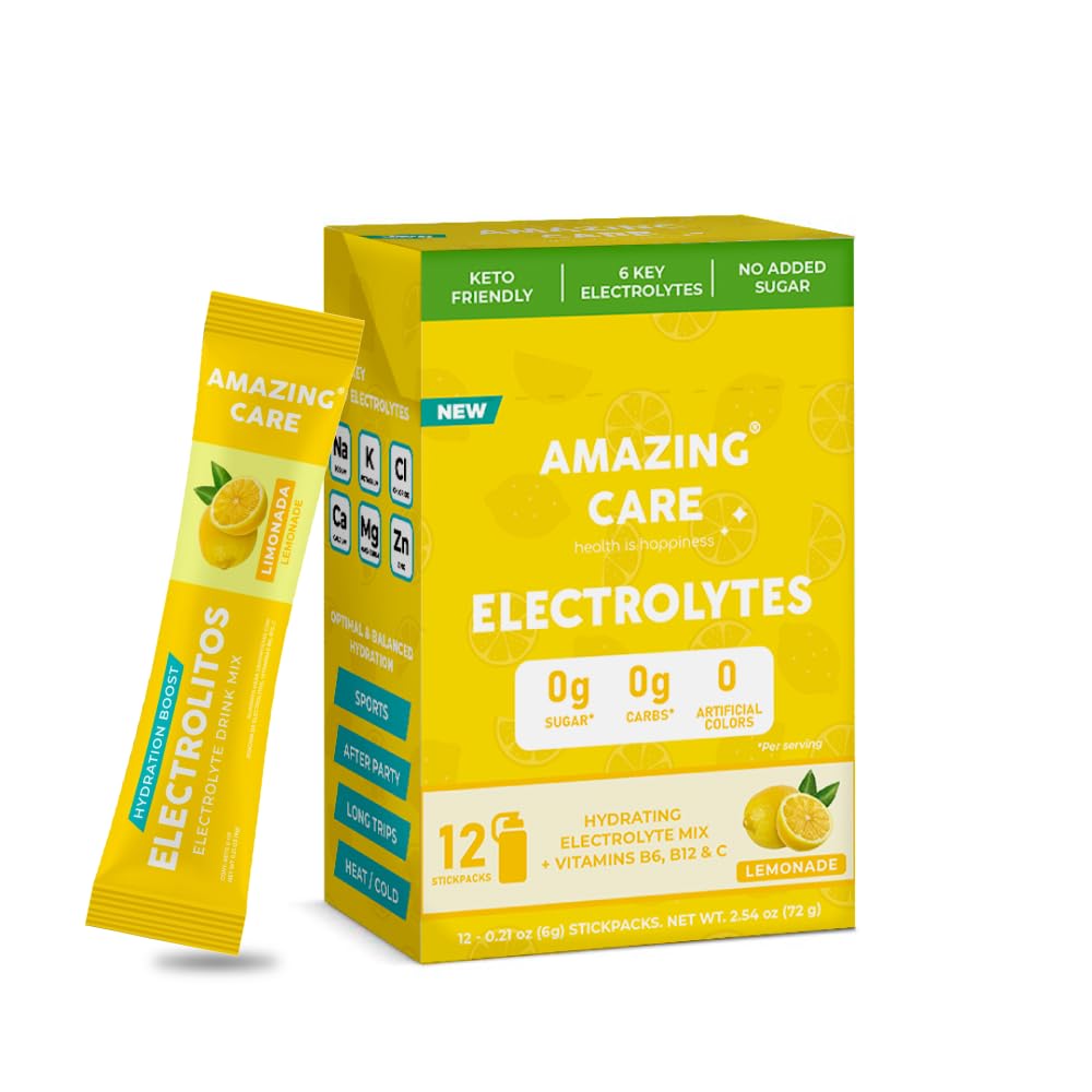 Amazon.com : Amazing Care Sugar Free Electrolytes Powder Packets for ...