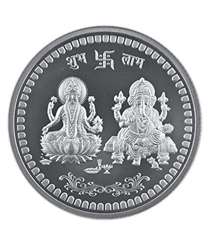 Silver Shree Yantra Coin with Shreeyantra and Laxmi Ji and Ganesh Ji ...
