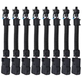 Amazon.com: 8PCs Fuel Injector Adapter Fit for Delphi Pigtails, Engine ...