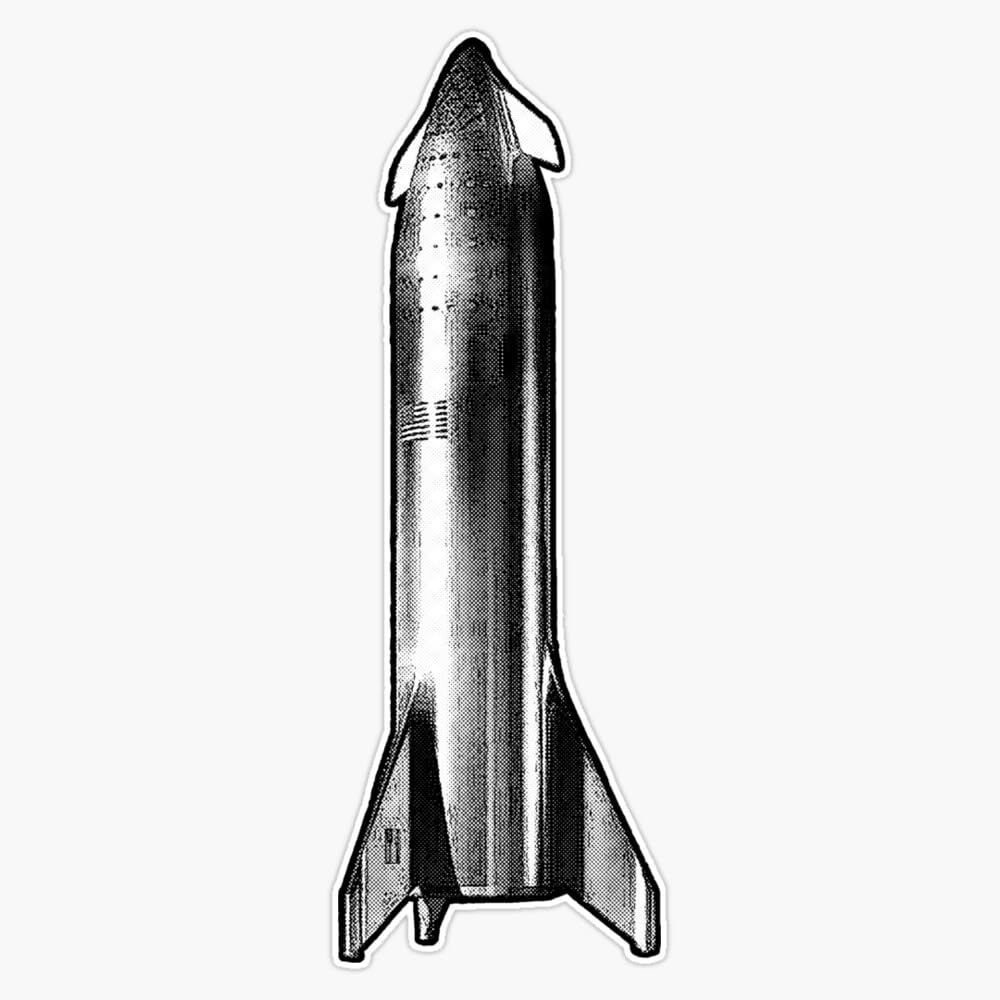 Amazon.com: Spacex Starship Sticker Bumper Sticker Vinyl Decal 5 ...