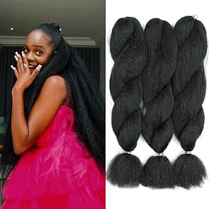 Amazon.com : Crochet Vixen Bundles 22 inch Kinky Straight Crochet Hair for Black Women 3 Packs ...