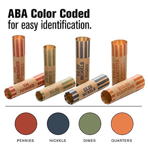 Snapklik.com : Preformed Coin Wrappers 1000 Nickel Coin Rolls Nest ...