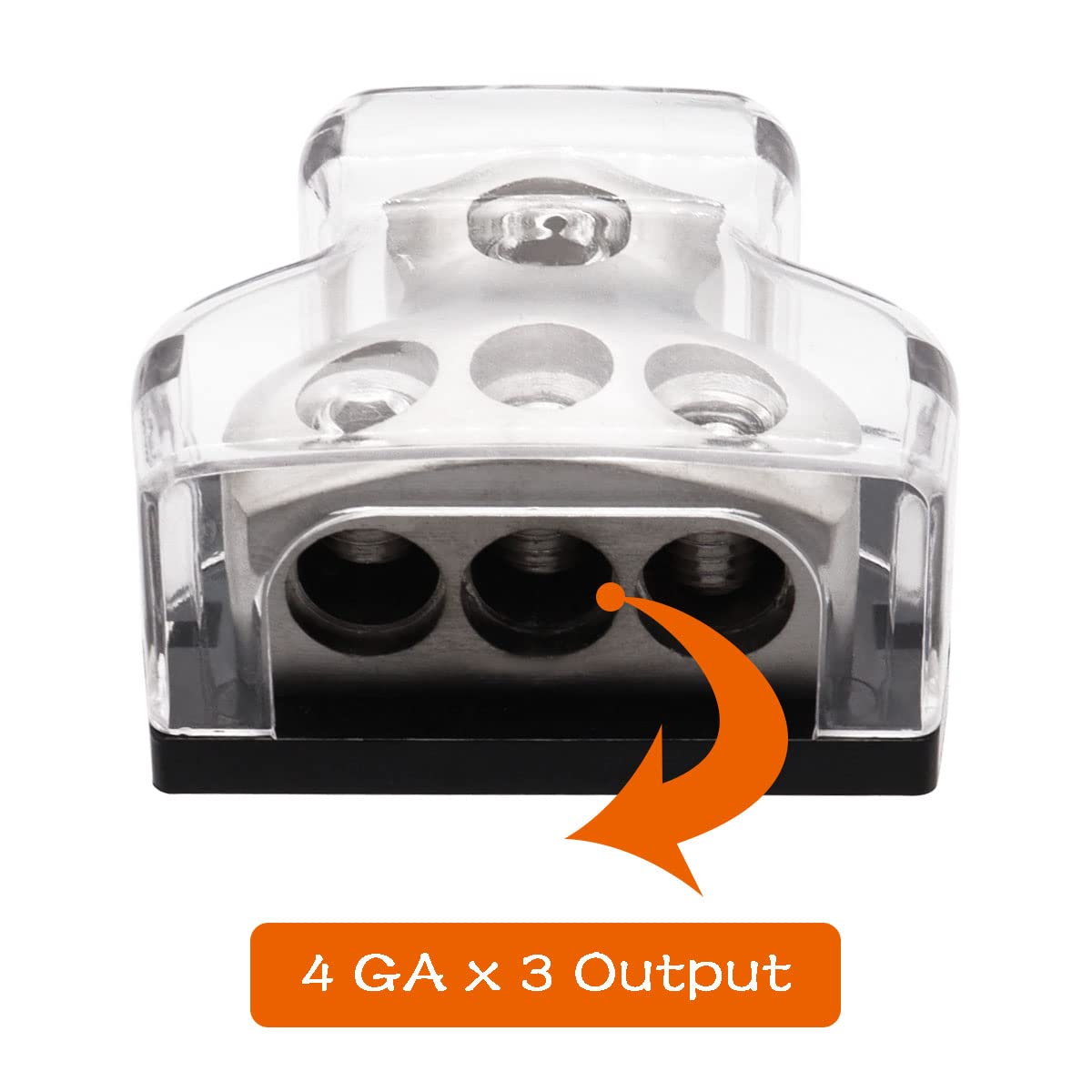 Snapklik.com : 2PCS 3 Way Power Distribution Block,1x 0 Gauge in,3X 4 ...
