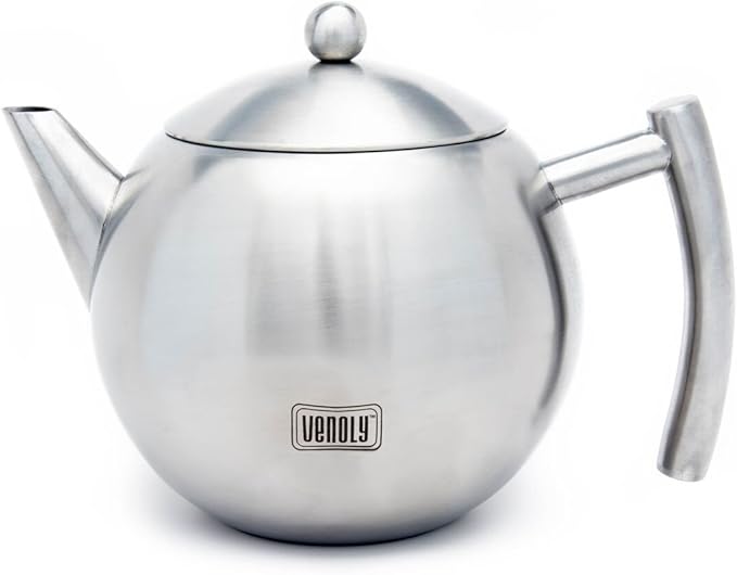Amazon.com | Stainless Steel Tea Pot With Removable teapot Infuser For ...