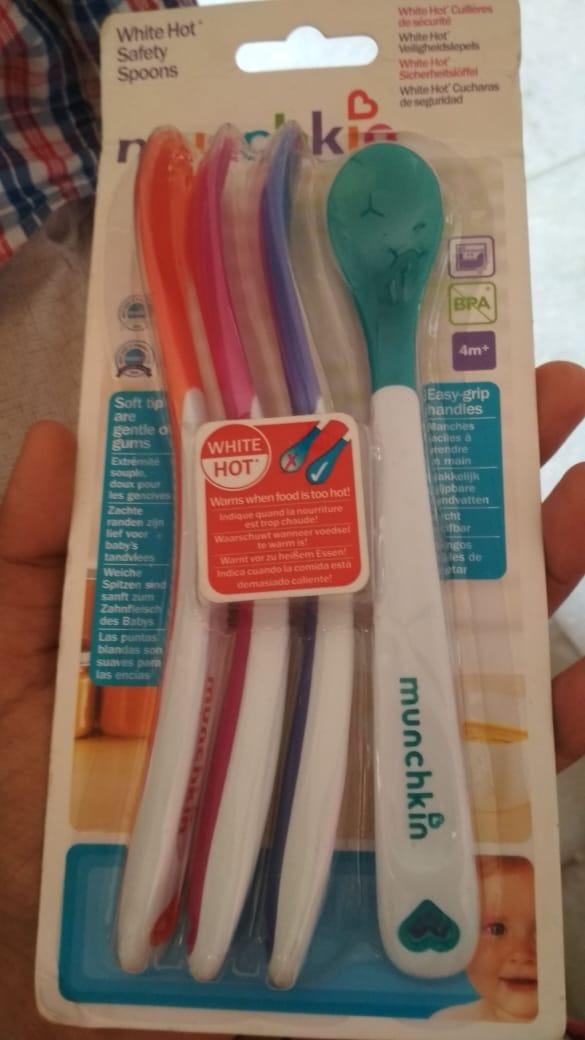 Munchkin White Hot Safety Spoon (4 Pack) : Amazon.in: Baby Products