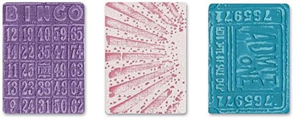 Amazon.com: Sizzix Texture Trades A2 Embossing Folders, Playing Games ...