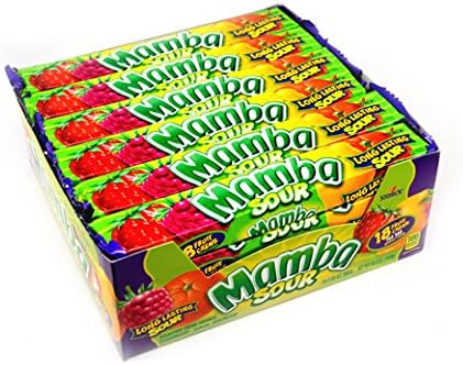 Amazon.com : Mamba Sour Fruit Chews Candy, 18 Pieces (Pack of 24 ...