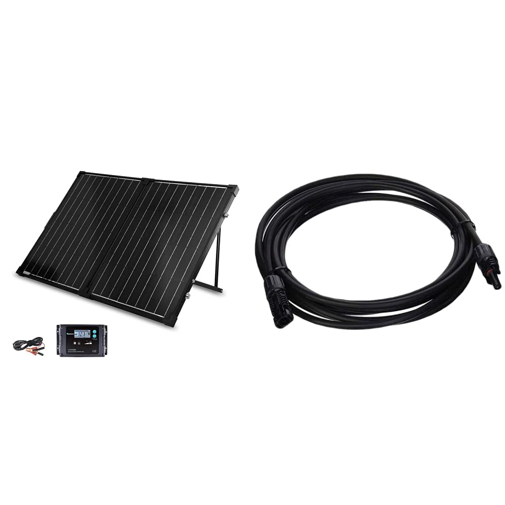 Renogy 100 Watt 12 Volt Monocrystalline Off Grid Portable Foldable 2Pcs ...