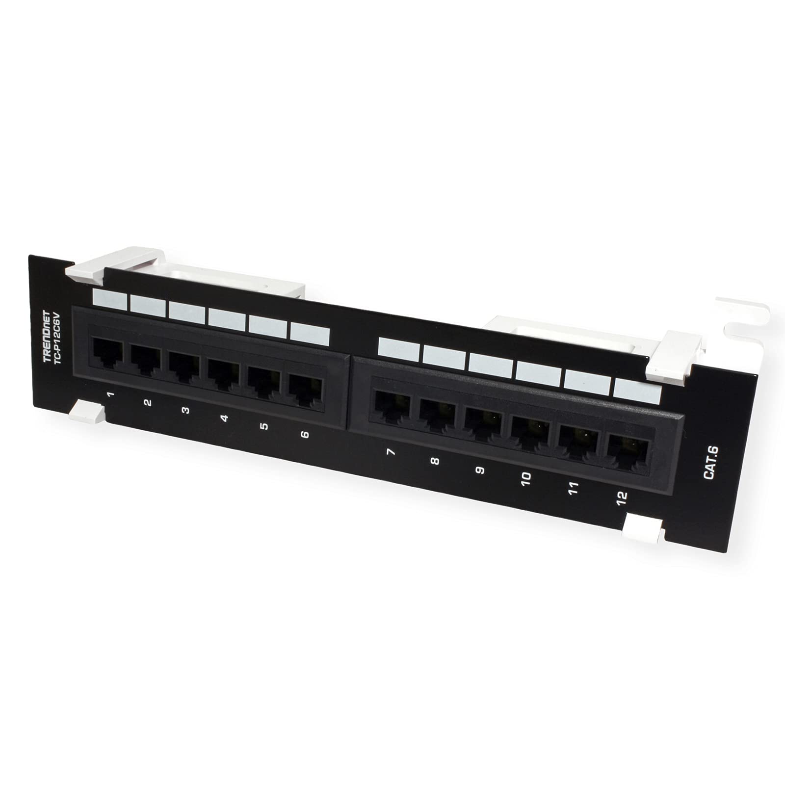 TRENDnet 12-Port Cat6 Unshielded Patch Panel, TC-P12C6V, Wall Mount ...