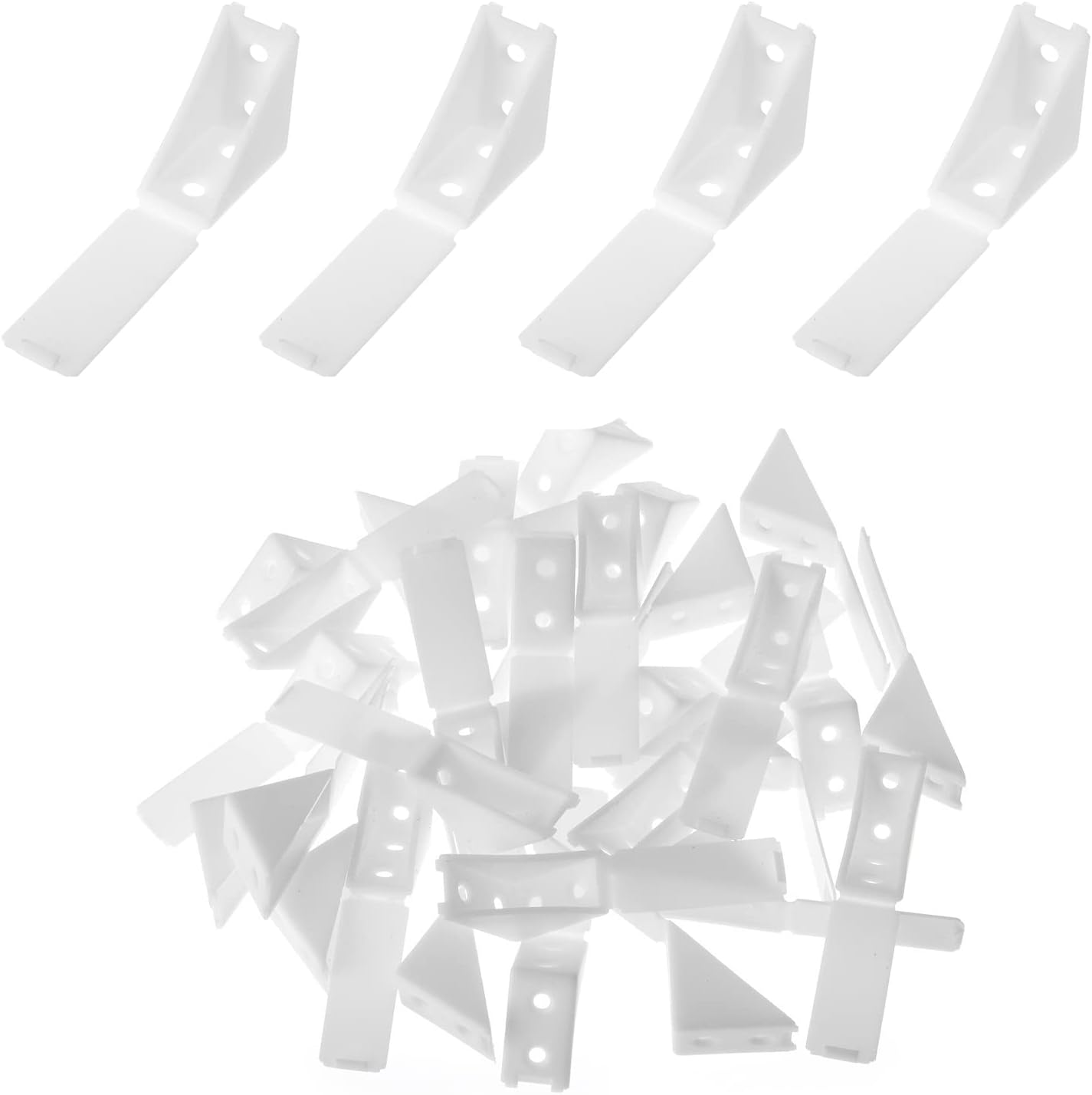 Amazon.com: uxcell Shelf Cabinet Door 90 Degree Plastic Corner Braces ...