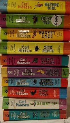Carl Hiaasen 10 Book Set: Nature Girl, Lucky You, Basket Case, Sick ...