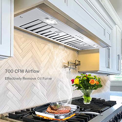 EALLMALL Range Hood Insert – 30 Inch, 750 CFM, Ducted/Ductless ...