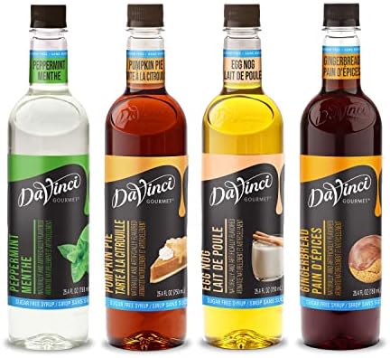 Amazon.com : DaVinci Gourmet Sugar Free Syrup, Holiday Variety Pack ...