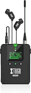 Amazon.com: XTUGA SEM200 Sistema de monitor estéreo inalámbrico en el oído, 2 canales UHF IEM ...