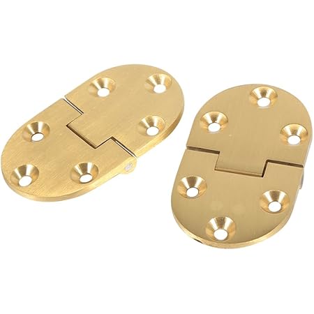 2PCS House 2 to 1/2"x1 to 1/2" Brass Butler Tray Hinge Round with ...