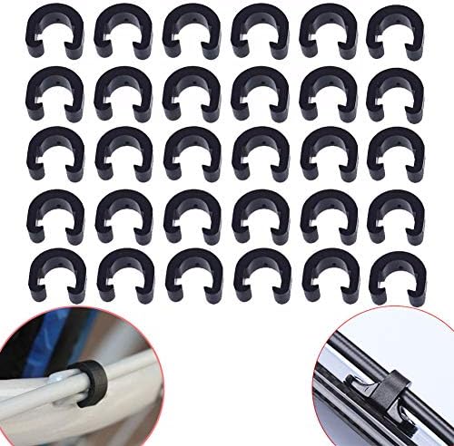 Amazon.com: Luckycivia 30 PCS Black Bicycle C-Clips Clamps, Road ...