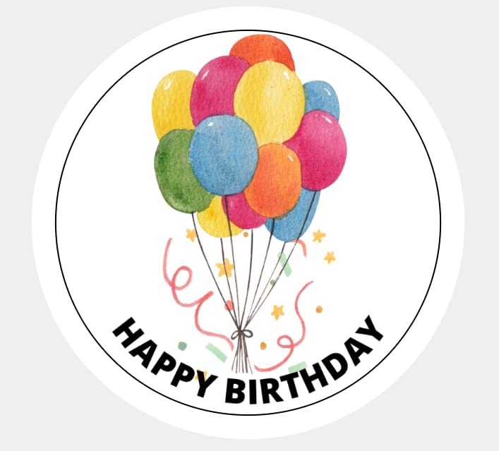 Amazon.com: Happy Birthday Stickers, Happy Birthday Balloon Stickers 2 ...