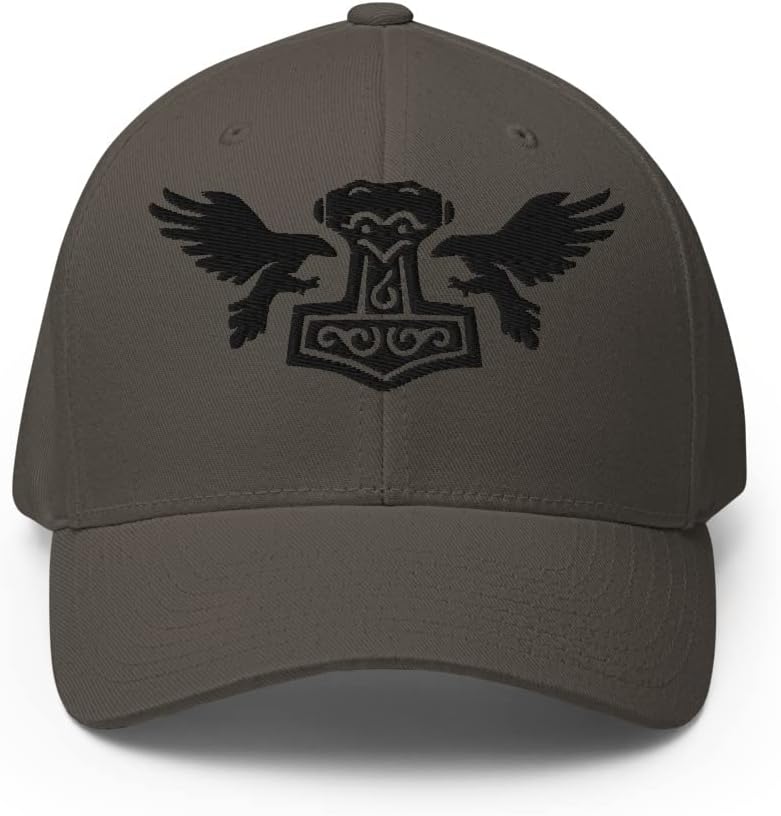 Thors Hammer Raven Mjolnir Cap Norse Mythology Thor Pagan Nordic ...