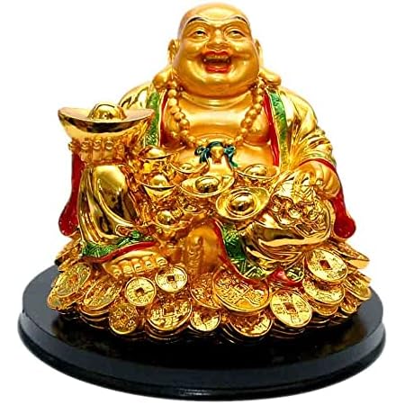 Buy eSplanade Laughing Buddha Money Kuber Statue | Feng Shui Figurine ...