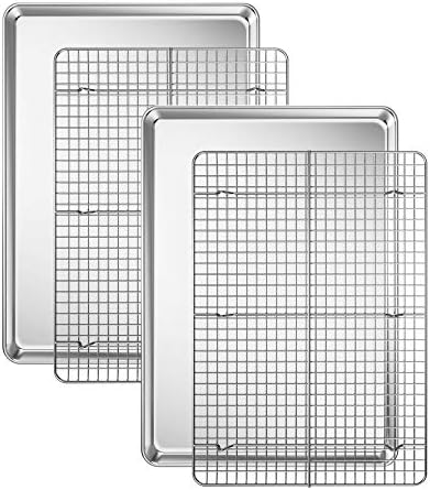 Amazon.com: P&P CHEF Extra Large Baking Sheet and Cooking Rack Set ...