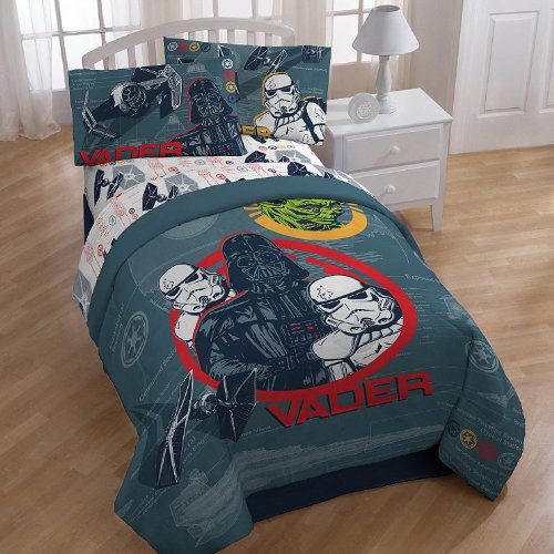 5pc Boy Darth Vador Star Wars Twin Comforter Set (5pc Bed in a Bag ...
