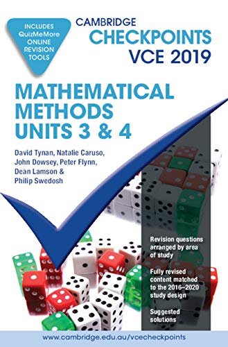 Cambridge Checkpoints VCE Mathematical Methods Units 3 and 4 2019 and QuizMeMore: Amazon.co.uk ...