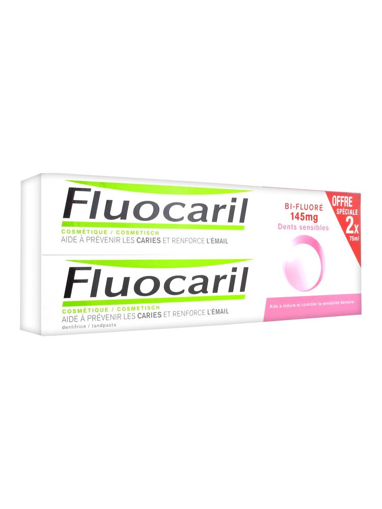 Fluocaril Bi-Fluorinated Sensitive Teeth Toothpaste 2 x 75ml : Amazon ...