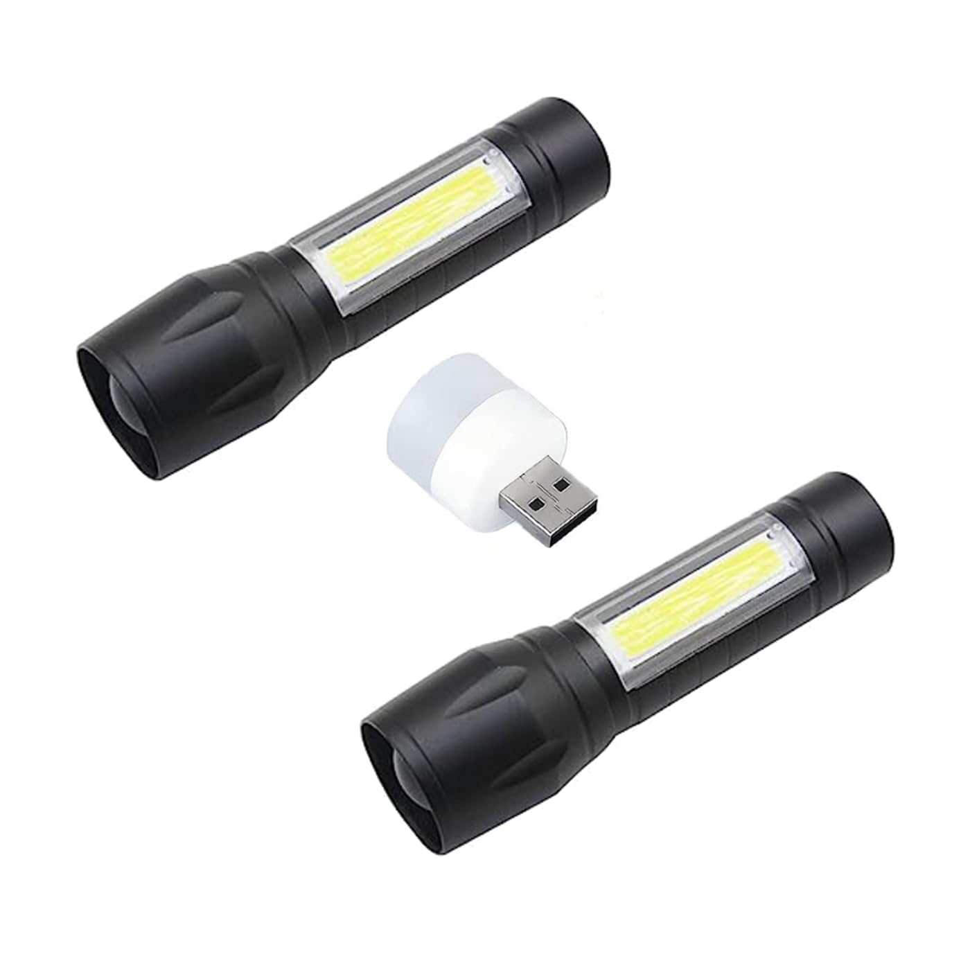 Saule LED Torch Flashlight with COB Light Mini Portable LED Flashlight ...