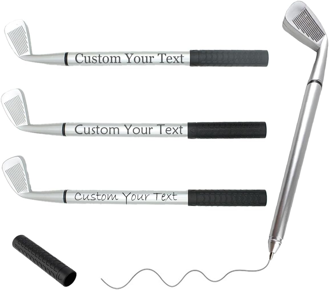 Amazon.com : Custom Name Golf Ballpoint Pens Personalized Text Golf ...