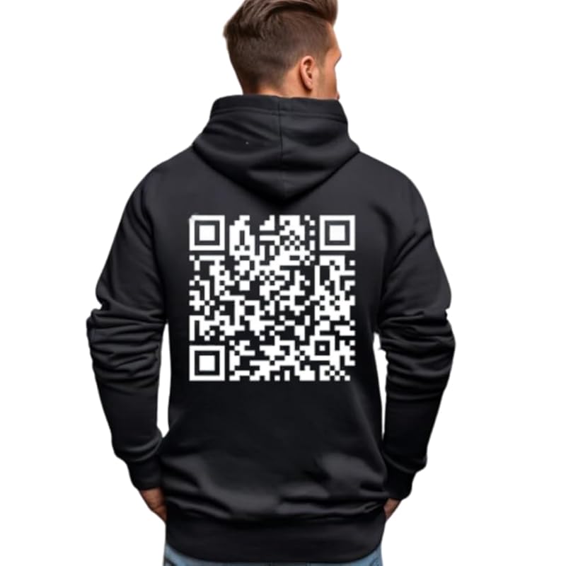 Amazon.com: Fuck You QR Code Hoodie, Fuck You QR Code Shirt, Back Print ...