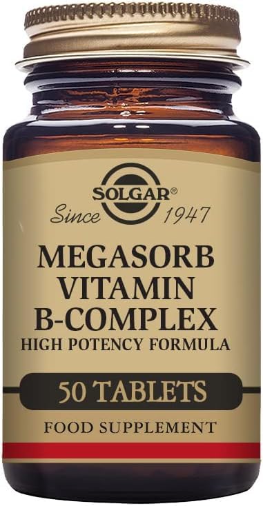 S.olgar Megasorb Vitamin B-Complex Tablets - Pack of 50 - High Potency ...
