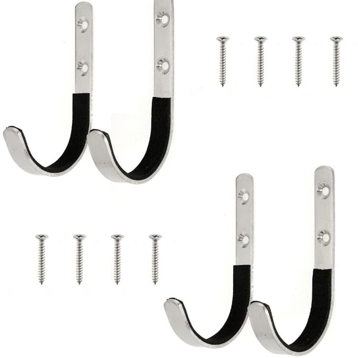 RALSPEC 4 x Padded Rifle Wall Mounting Hooks Brackets Gun Rack Cabinet ...