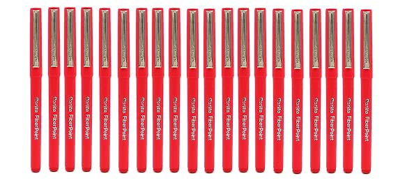Rorito Fiberpoint Red gel pen pack of 20 pcs : Amazon.in: Office Products