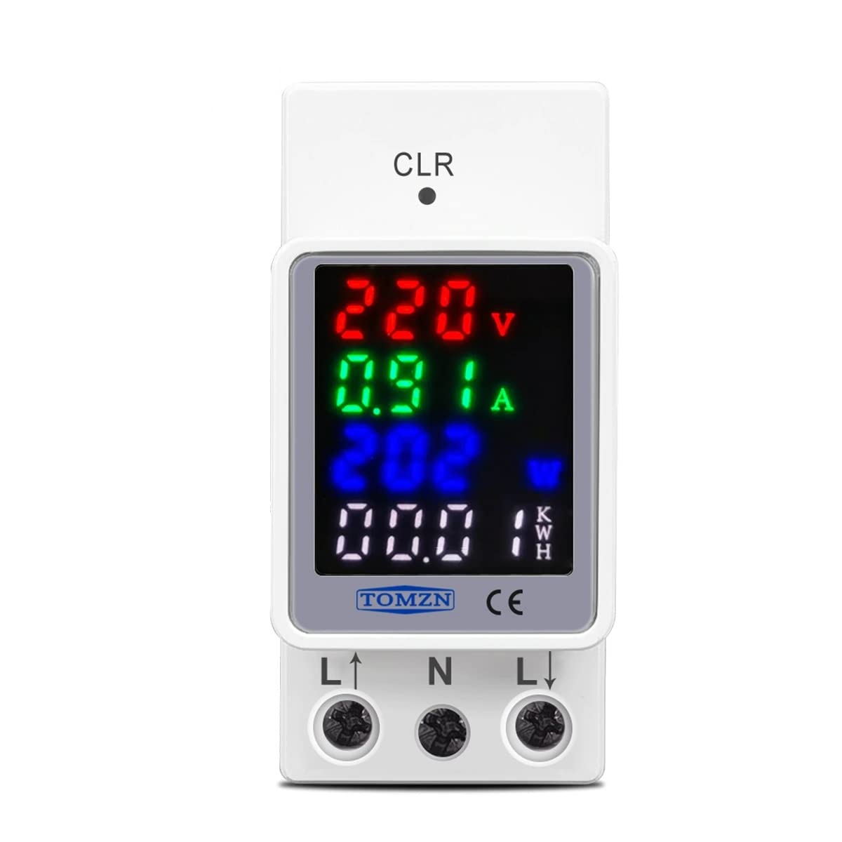 amiciSense AC Digital Energy Meter, 160~275V 100A Active Power Voltage ...