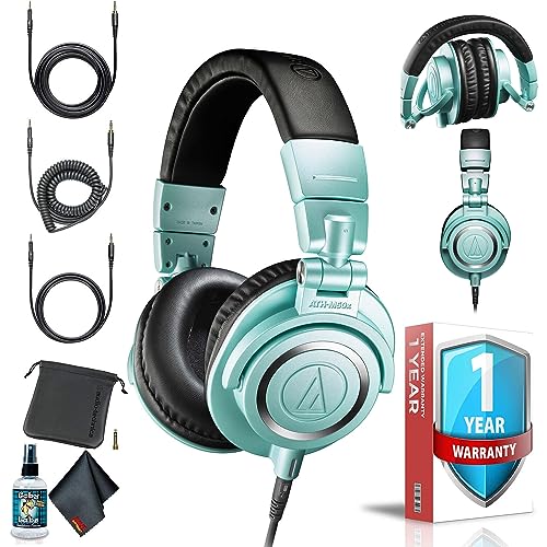 Audio-Technica ATH-M50x Professional Studio Monitor Headphones (Ice ...