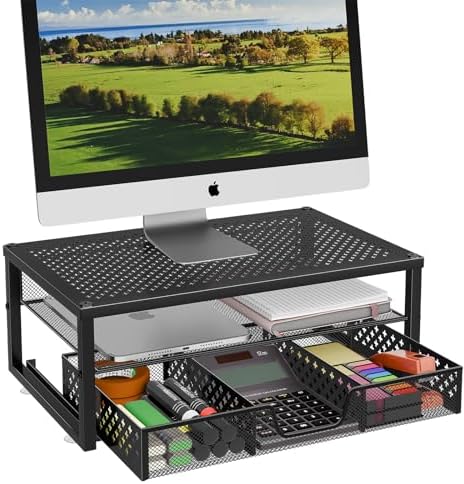 Amazon.com: Simple Trending Monitor Stand Riser and Computer Wood Desk ...