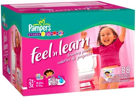 Amazon.com: Pampers Feel 'n Learn Training Pants for Girls, Size 2t-3t ...